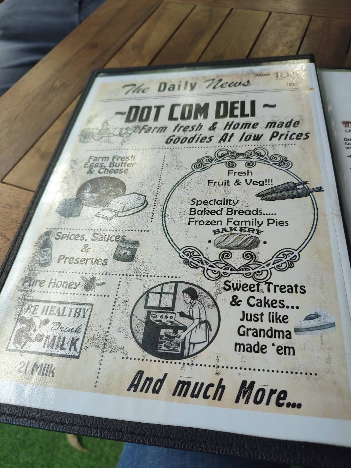 Menu at Dot Com Restaurant and Delicatessen, East London