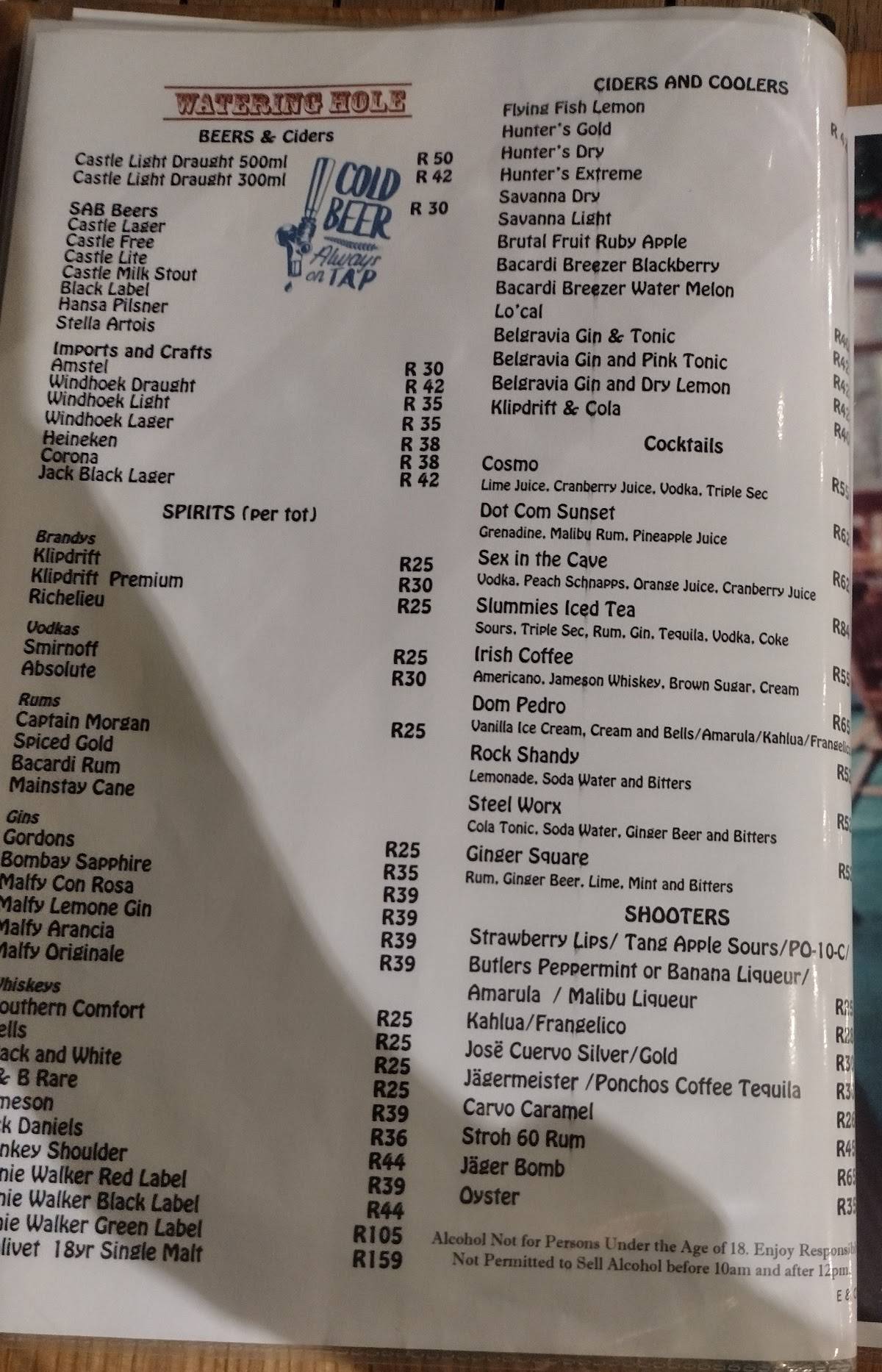 Menu at Dot Com Restaurant and Delicatessen, East London