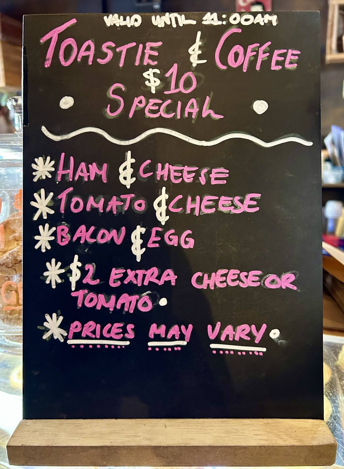 Menu at Drip Expresso cafe, Bayswater