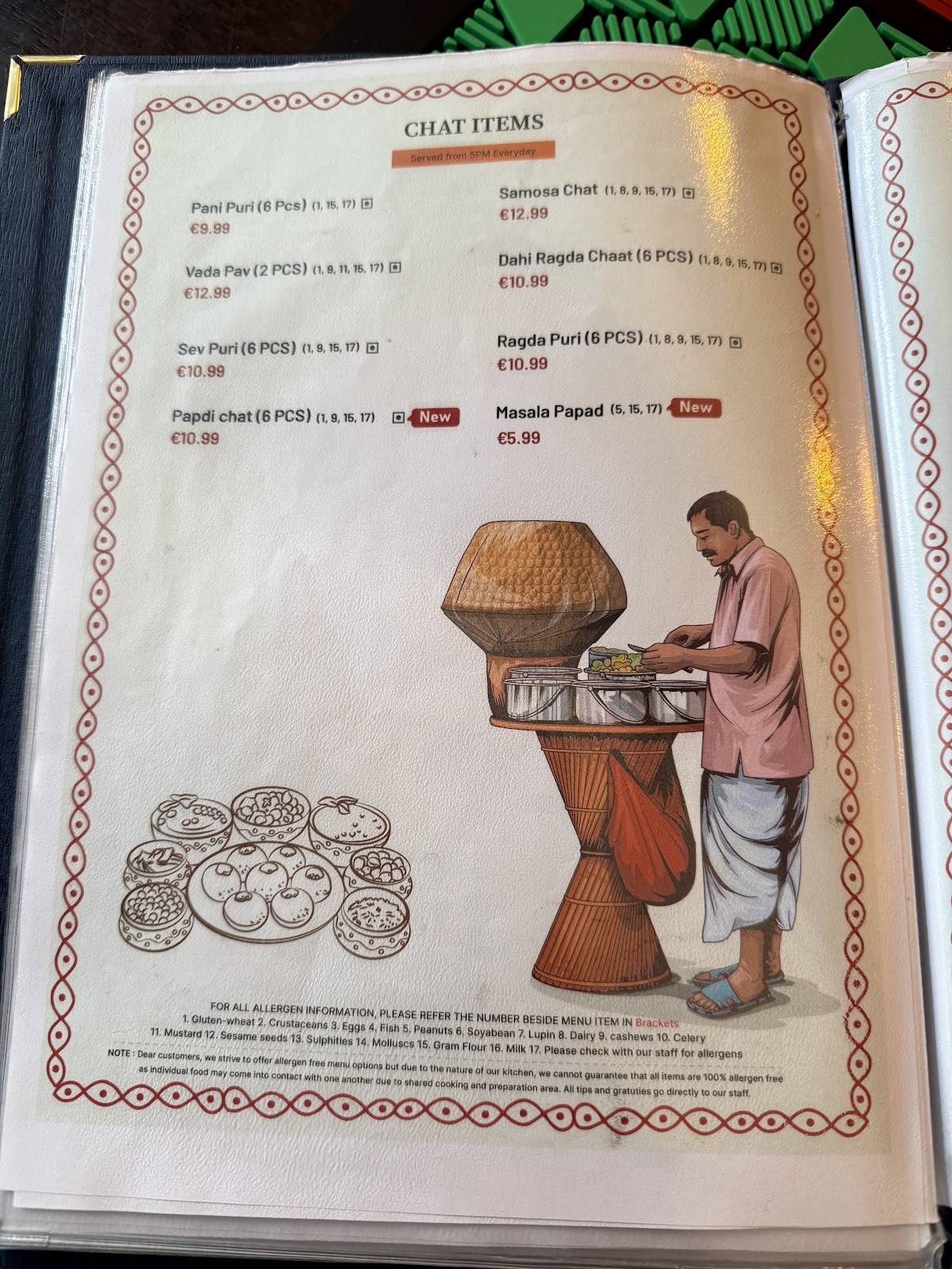 Menu at Andhra Bhavan (Abbey St) restaurant, Dublin