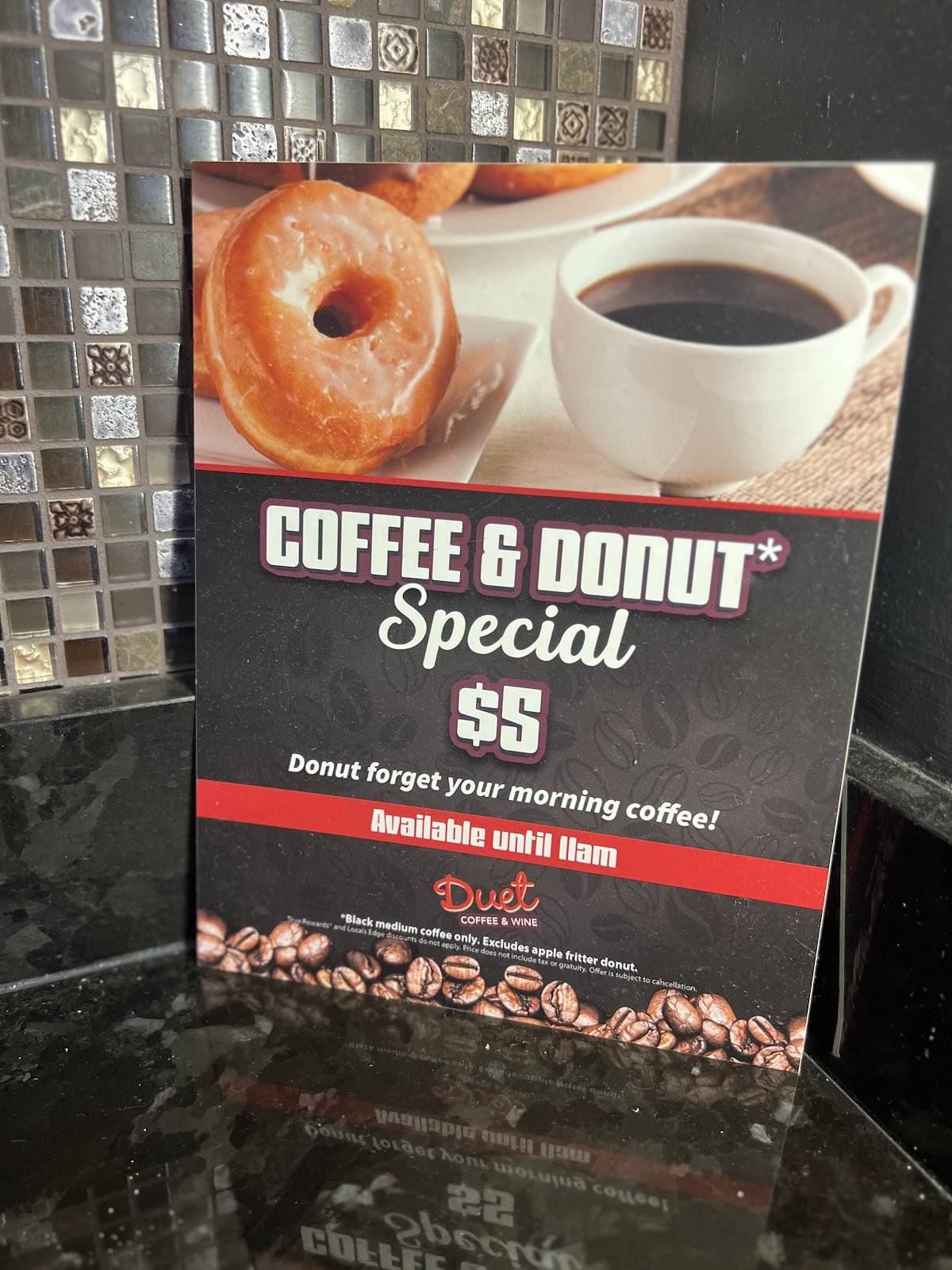 Menu at Duet Coffee & Wine pub & bar, Laughlin