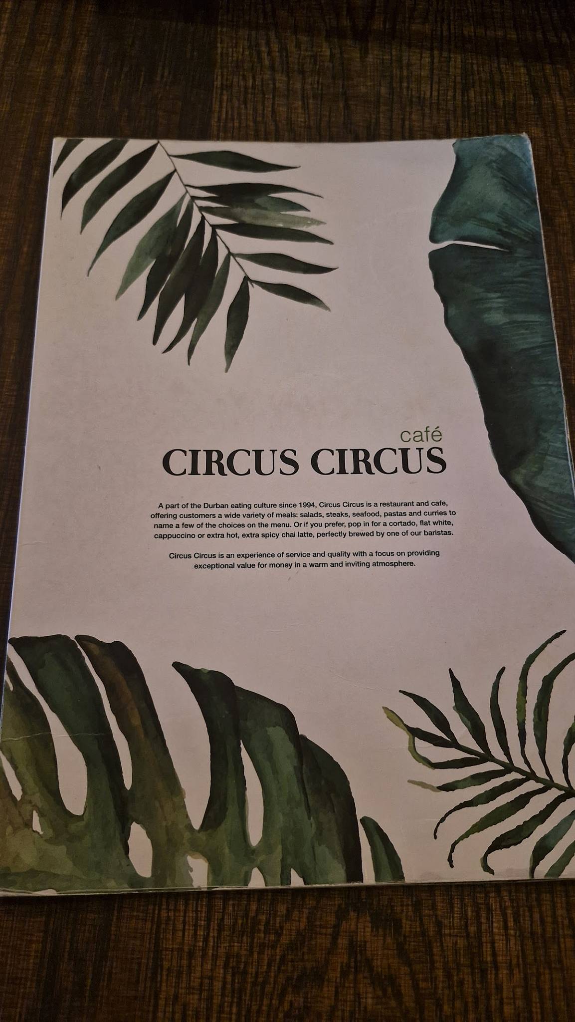 Menu at Circus Circus Gateway restaurant, Durban North, Shop G020