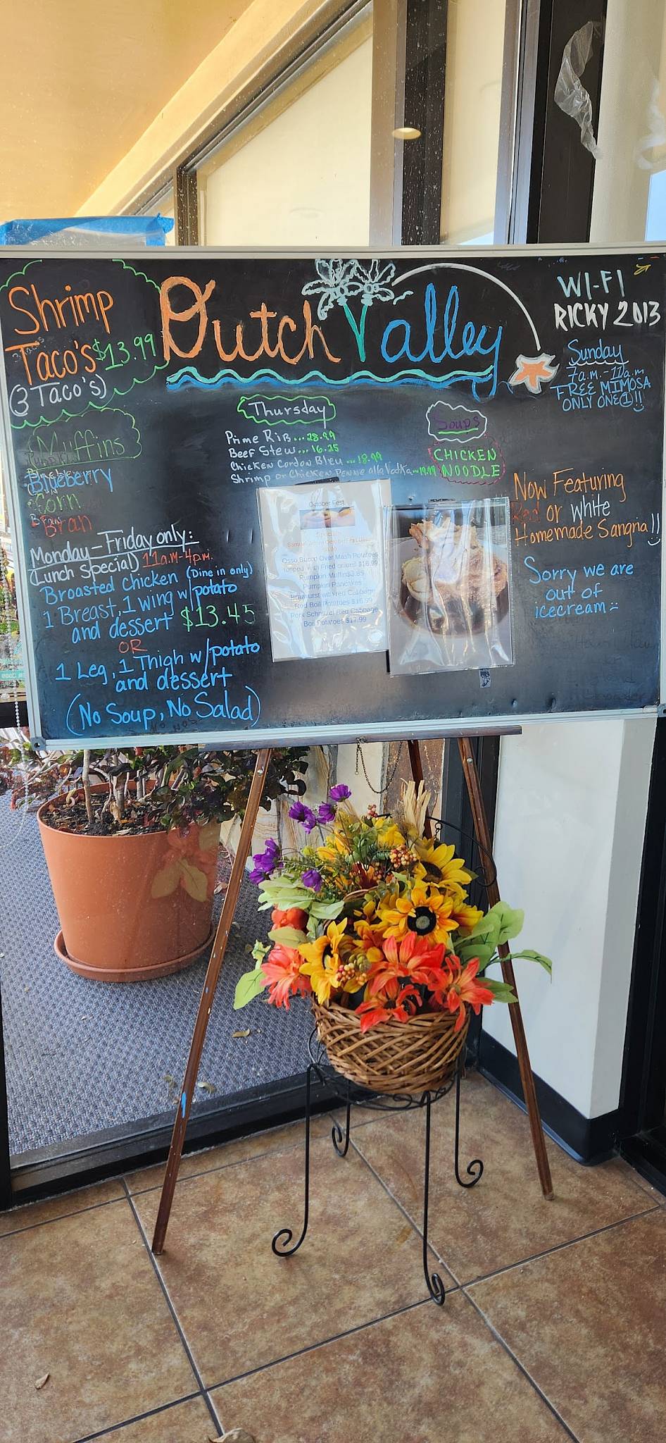 Menu at Dutch Valley Restaurant, Sarasota
