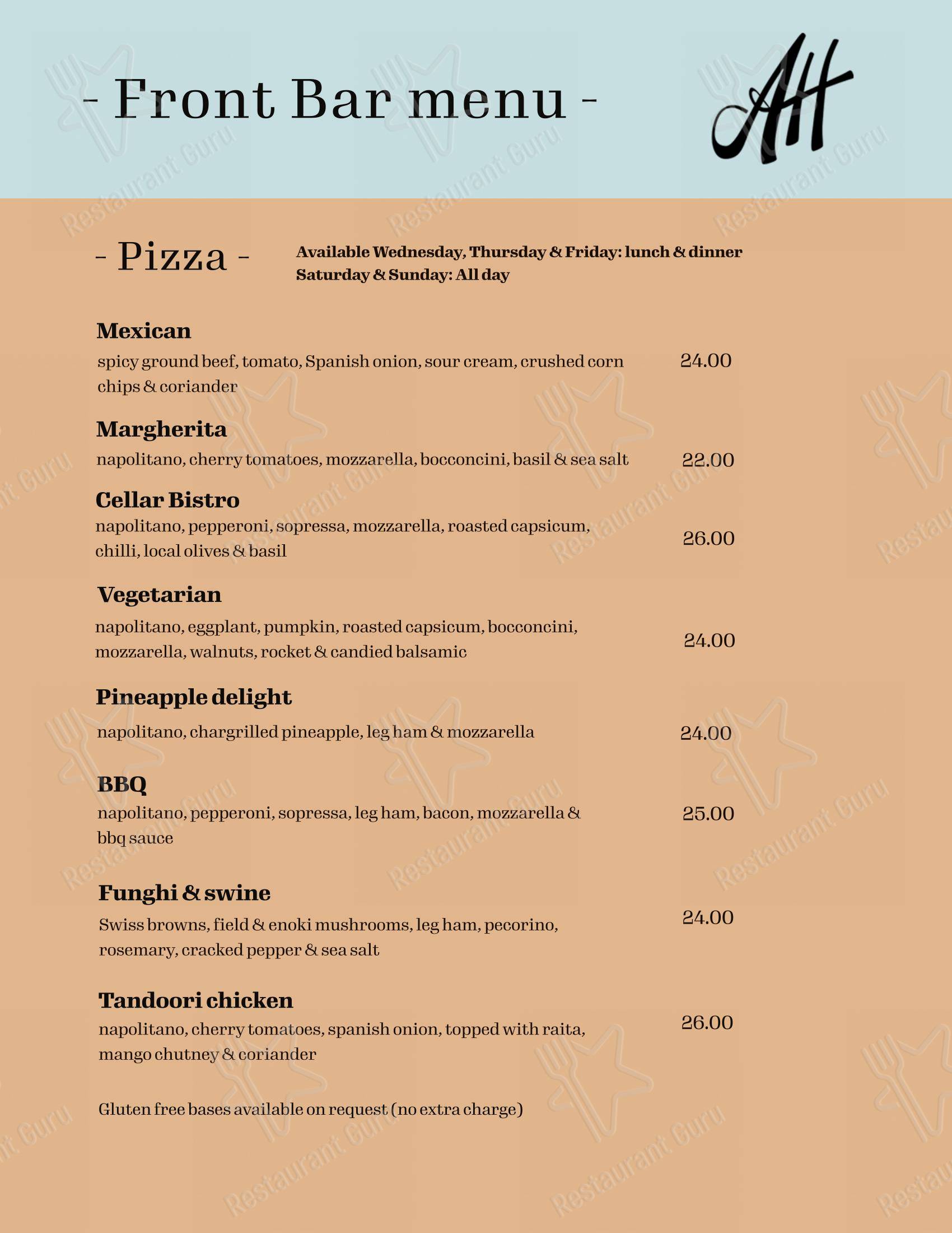 Menu at EAT Aldinga restaurant, Aldinga