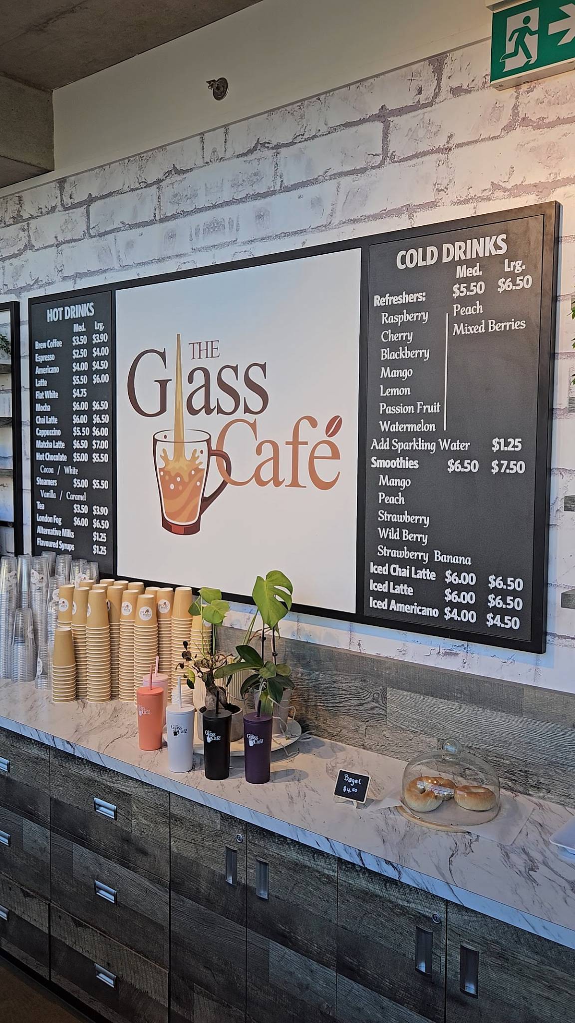 Menu at The Glass Cafe, Edmonton