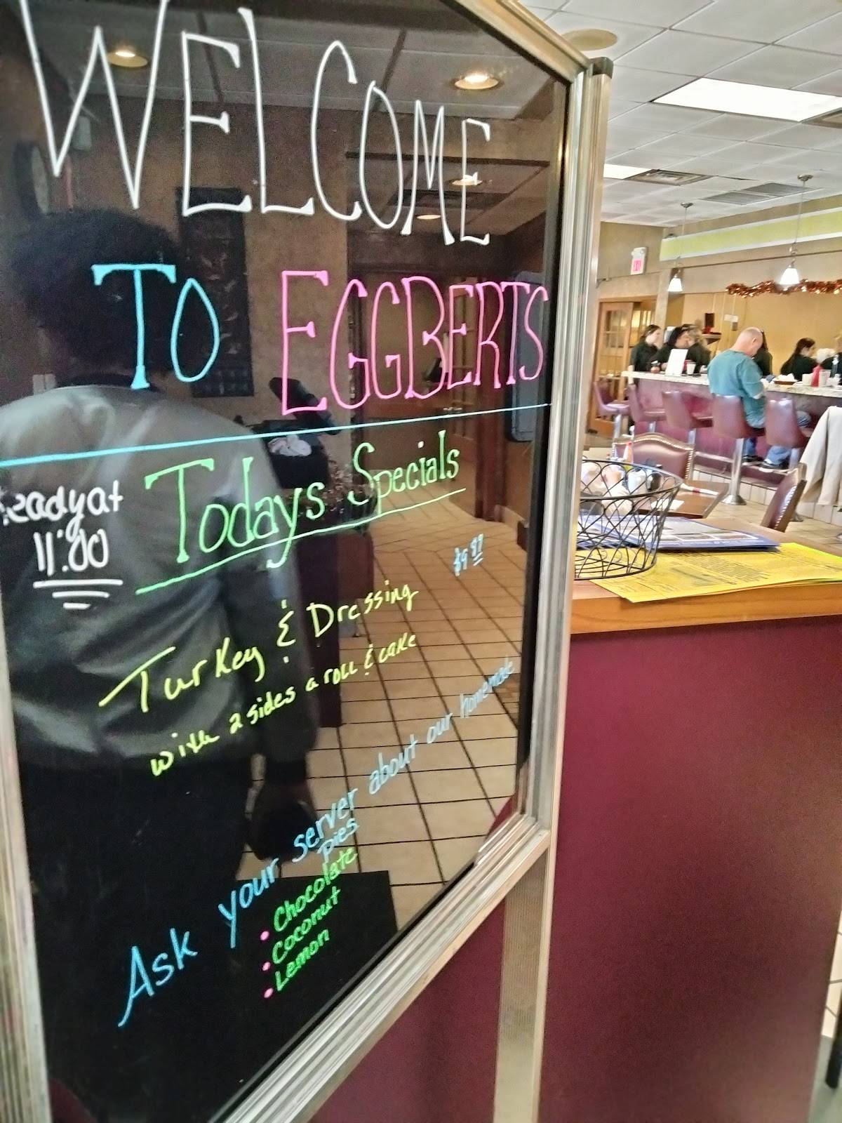 Menu at Eggbert's restaurant, Claremore, 900 S Lynn Riggs Blvd