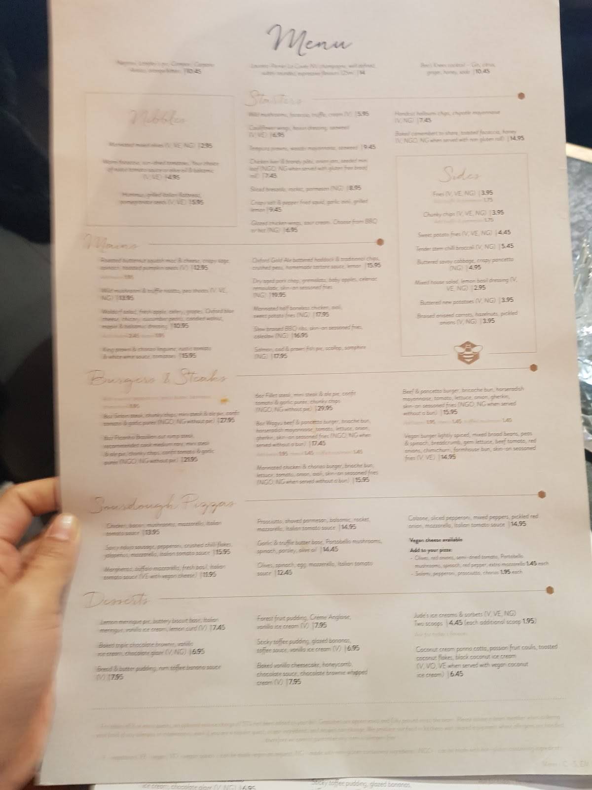 Menu at Egypt Mill Hotel & Restaurant, Stroud