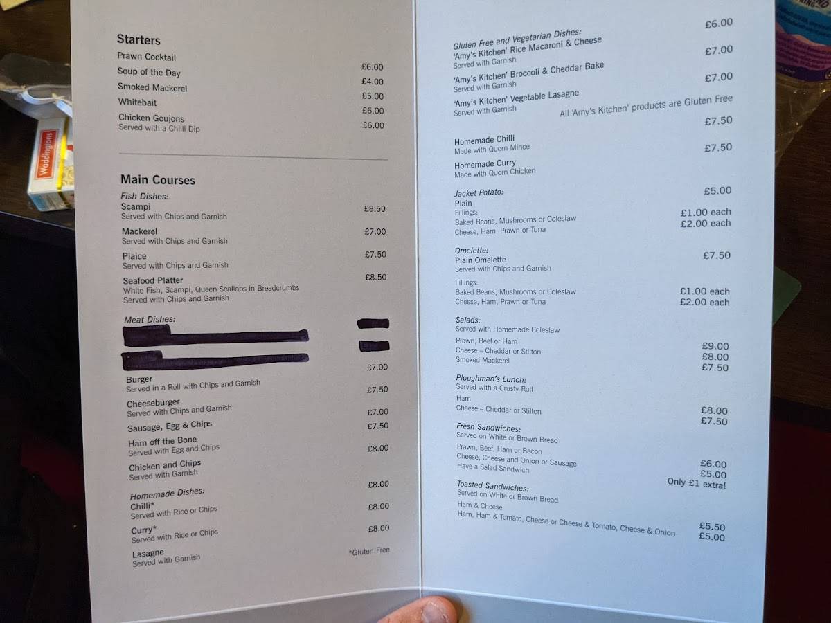 Menu at Eight Bells Bures pub & bar, Bures