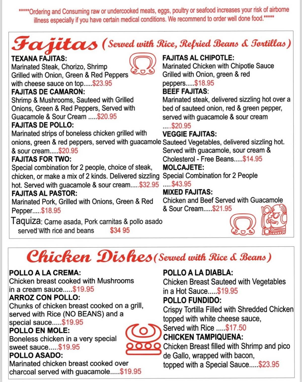 Menu at El Azteca Family Restaurante, Show Low