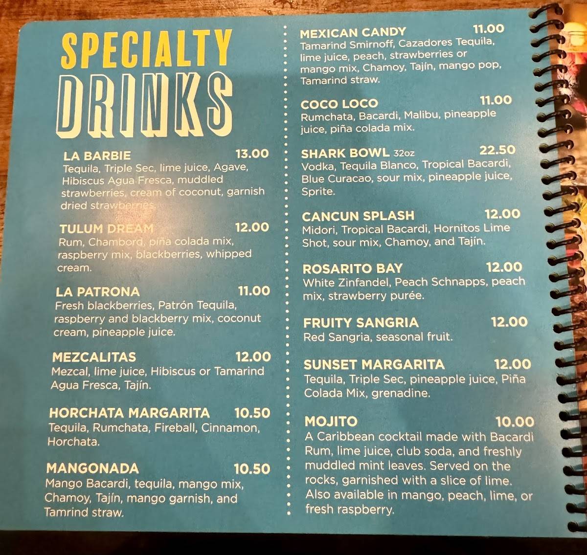 Menu at El Cerro Mexican Bar & Grill, Murrells Inlet, US-17 BUS