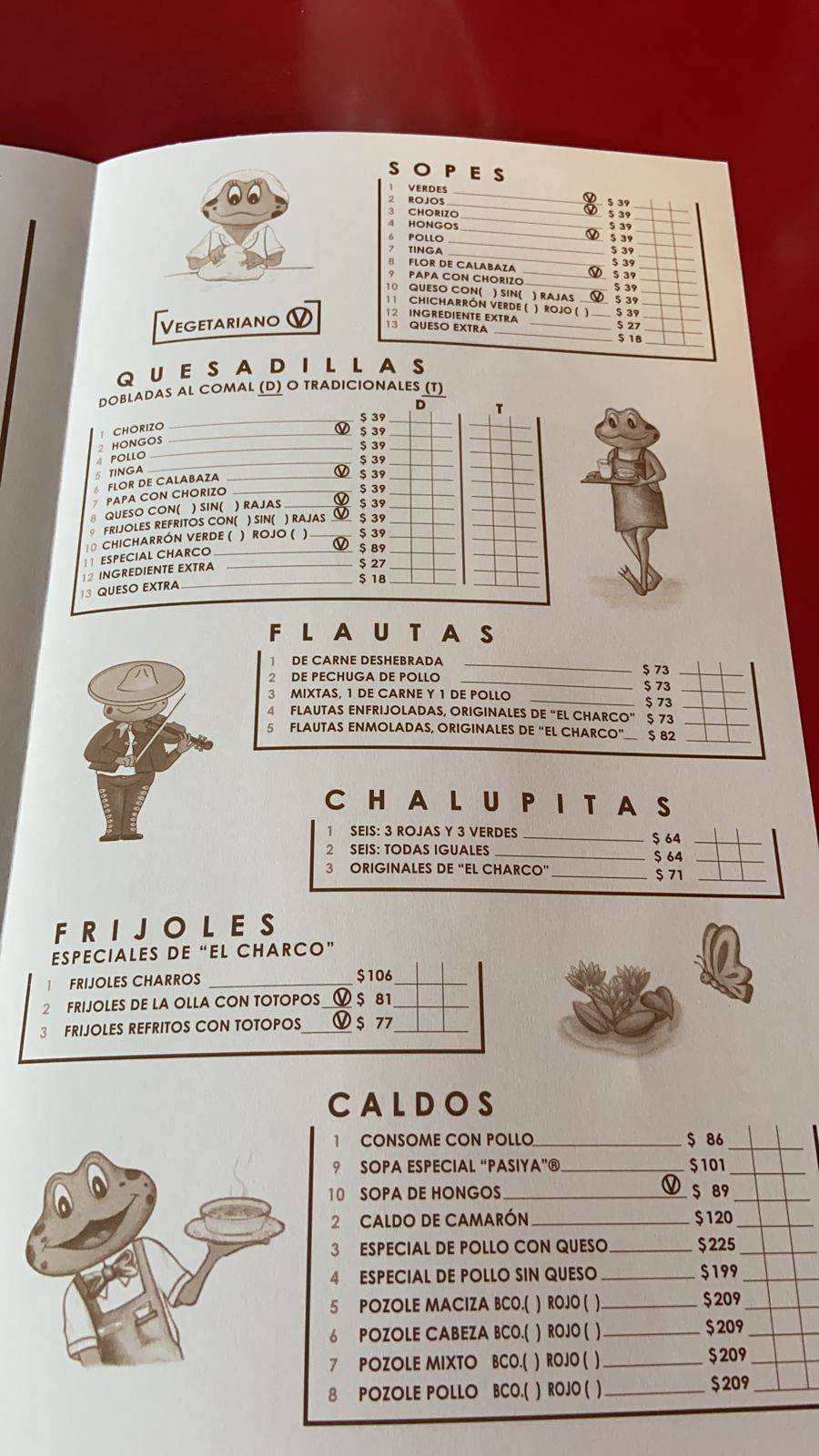 Carta del restaurante El Charco del las Ranas Pedregal, Ciudad del ...