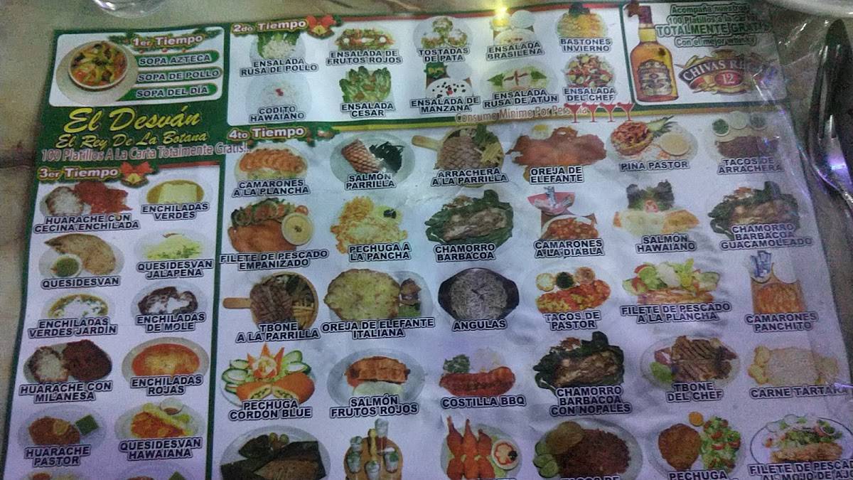 Carta del restaurante El Desván, Ciudad del México, Av. Insurgentes Sur ...