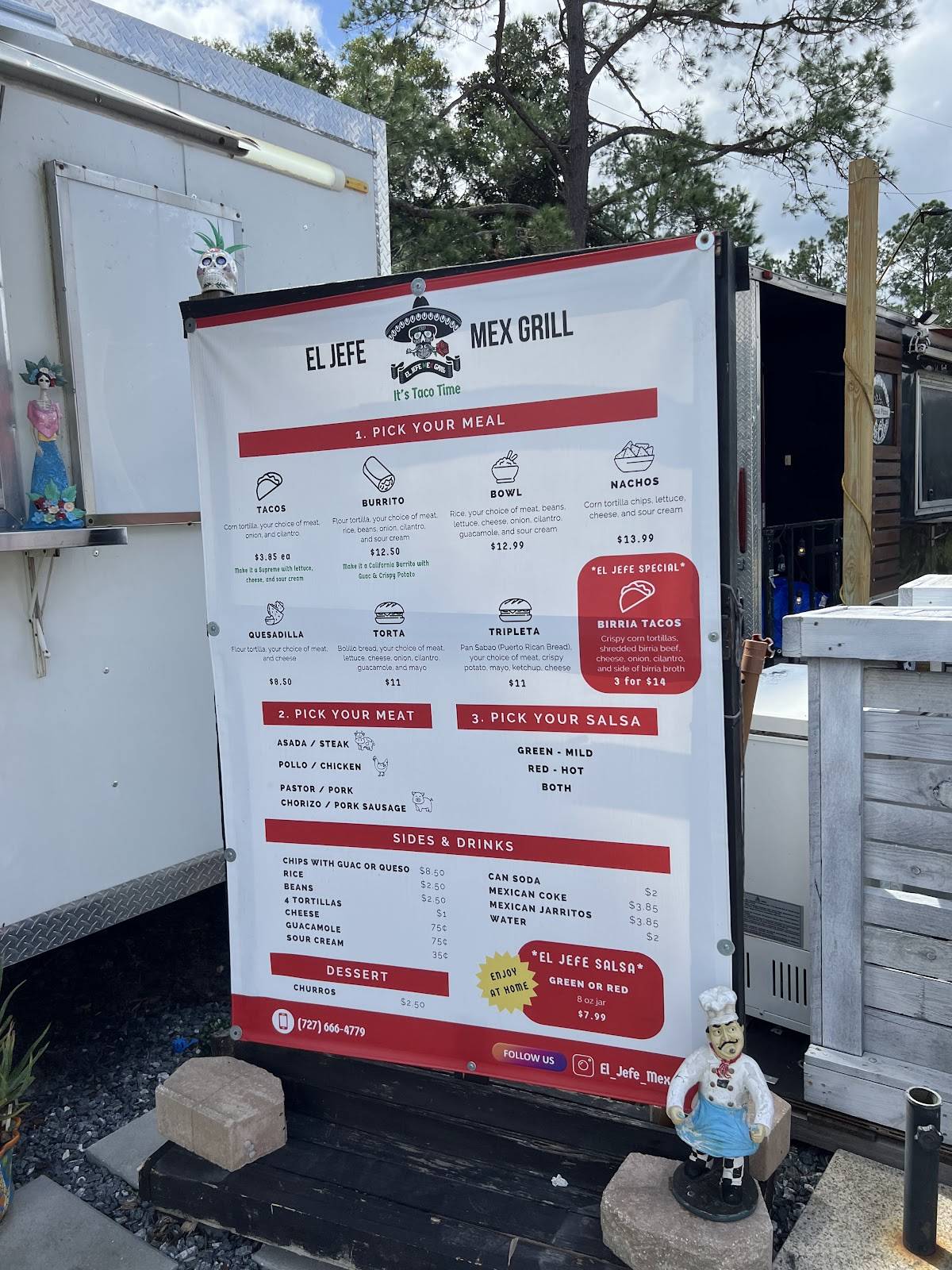 Menu at El Jefe Grill restaurant, Land O' Lakes