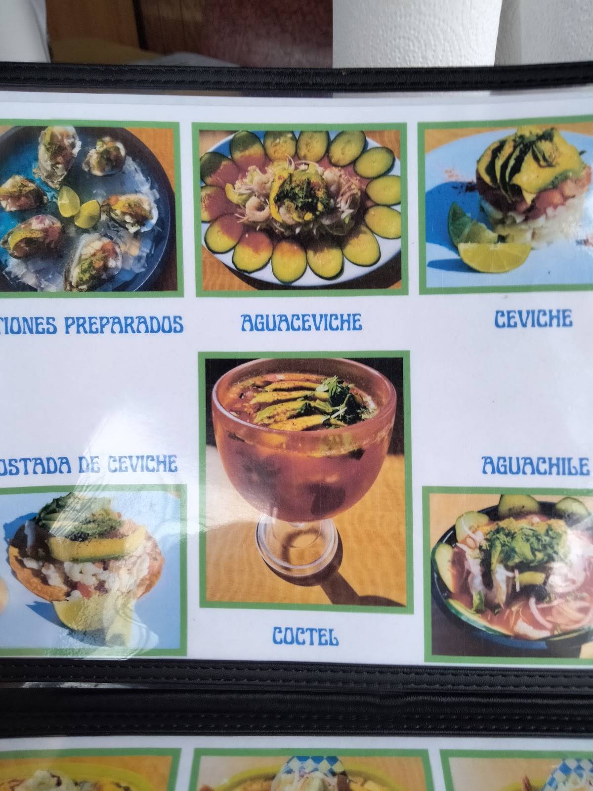 Menu at El Rey Seafood Shack restaurant, USA
