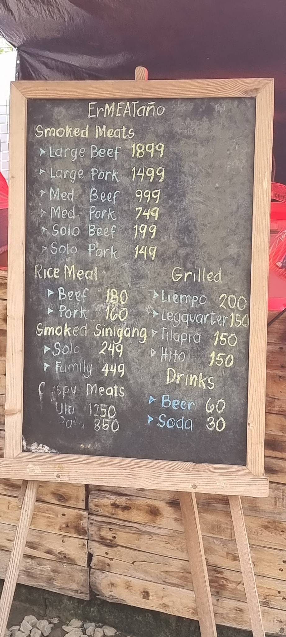 Menu at Ermeataño Antipolo restaurant, Antipolo