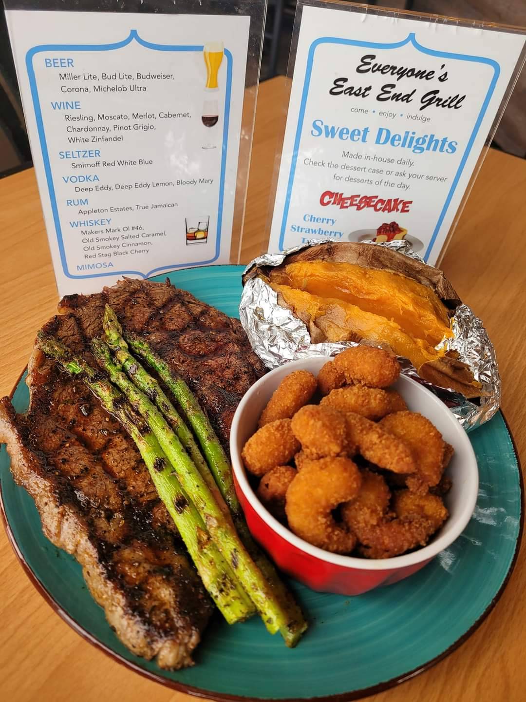 Menu at Everyone's East End Grill restaurant, Decatur, 910 S Airport Rd