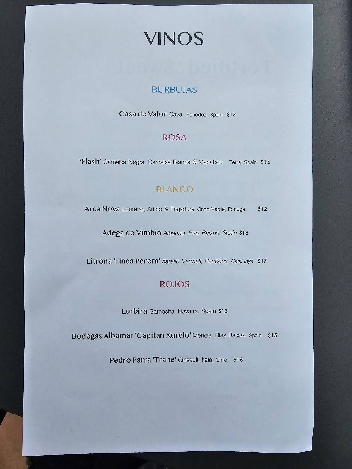 Menu at FARRA Restaurant, Lyons