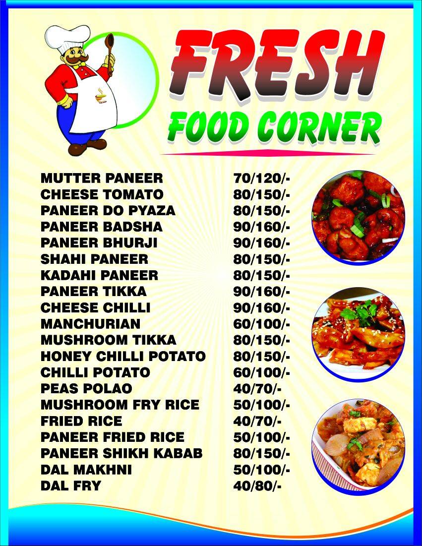 Menu at FFC (Fresh Food Corner), Chandigarh, Sector 35 D