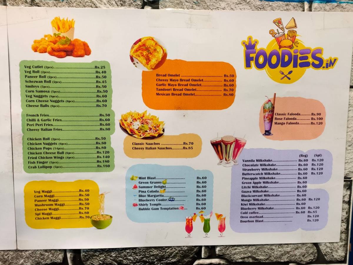 Menu at FOODIES.IN, Chennai, 13/1, periya mettu Palayam, New St