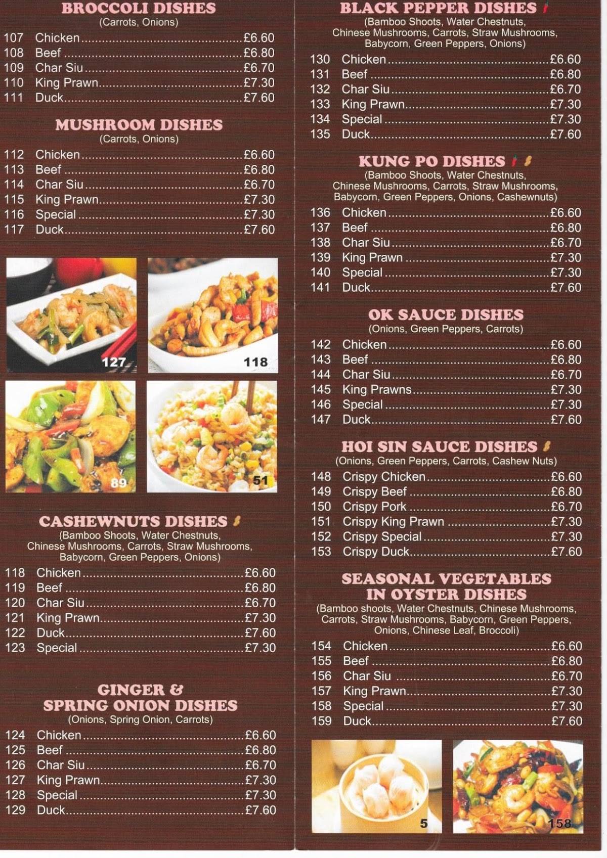 Menu at Fu House fast food, Holywell, 12 High St