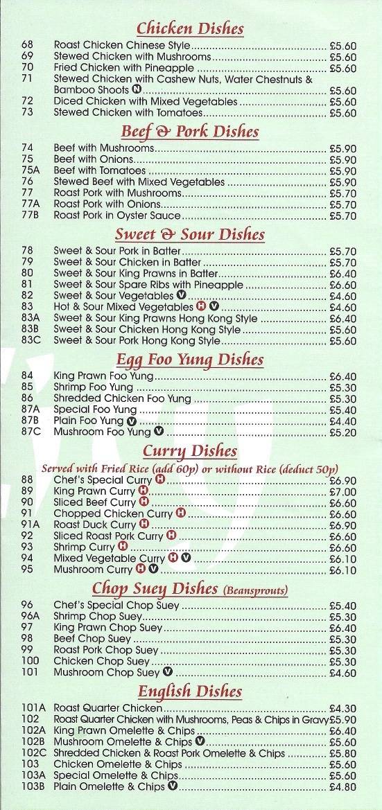 Menu at China City Chinese Basildon fast food, Basildon
