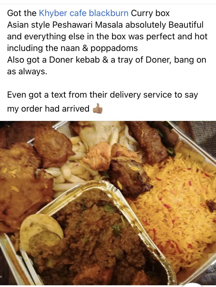 Menu at Khyber Cafe Blackburn, Blackburn