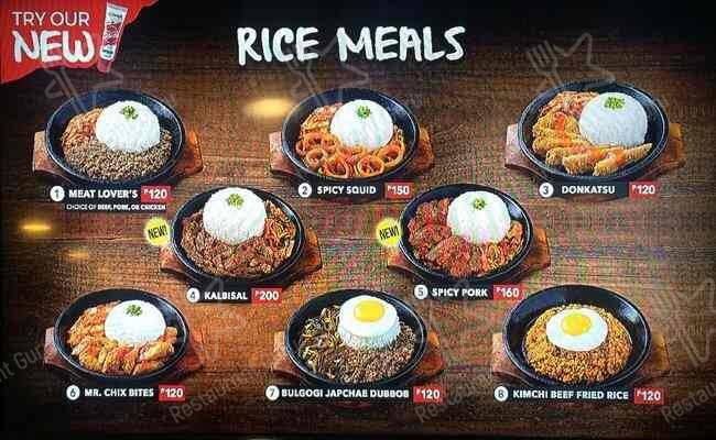 Menu at Seoul Spoon fast food, Taguig, Upper McKinley Road GF Tuscany