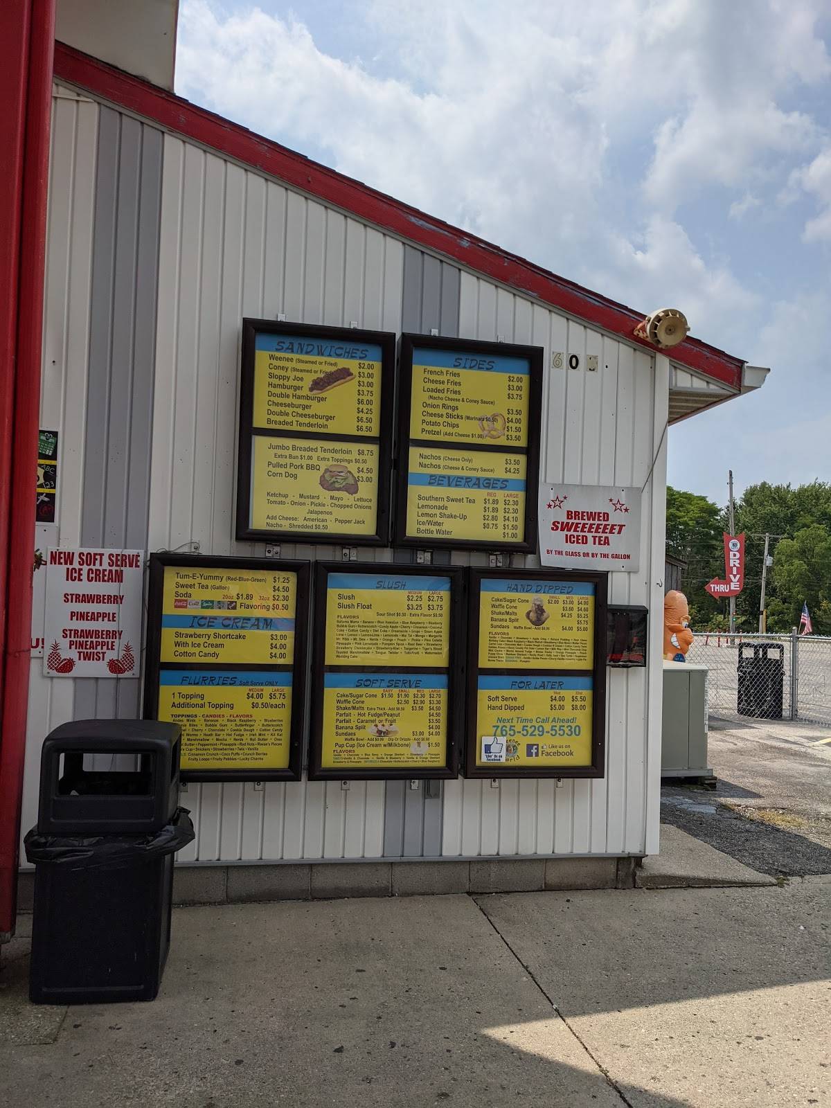 Menu at Weenee World fast food, New Castle