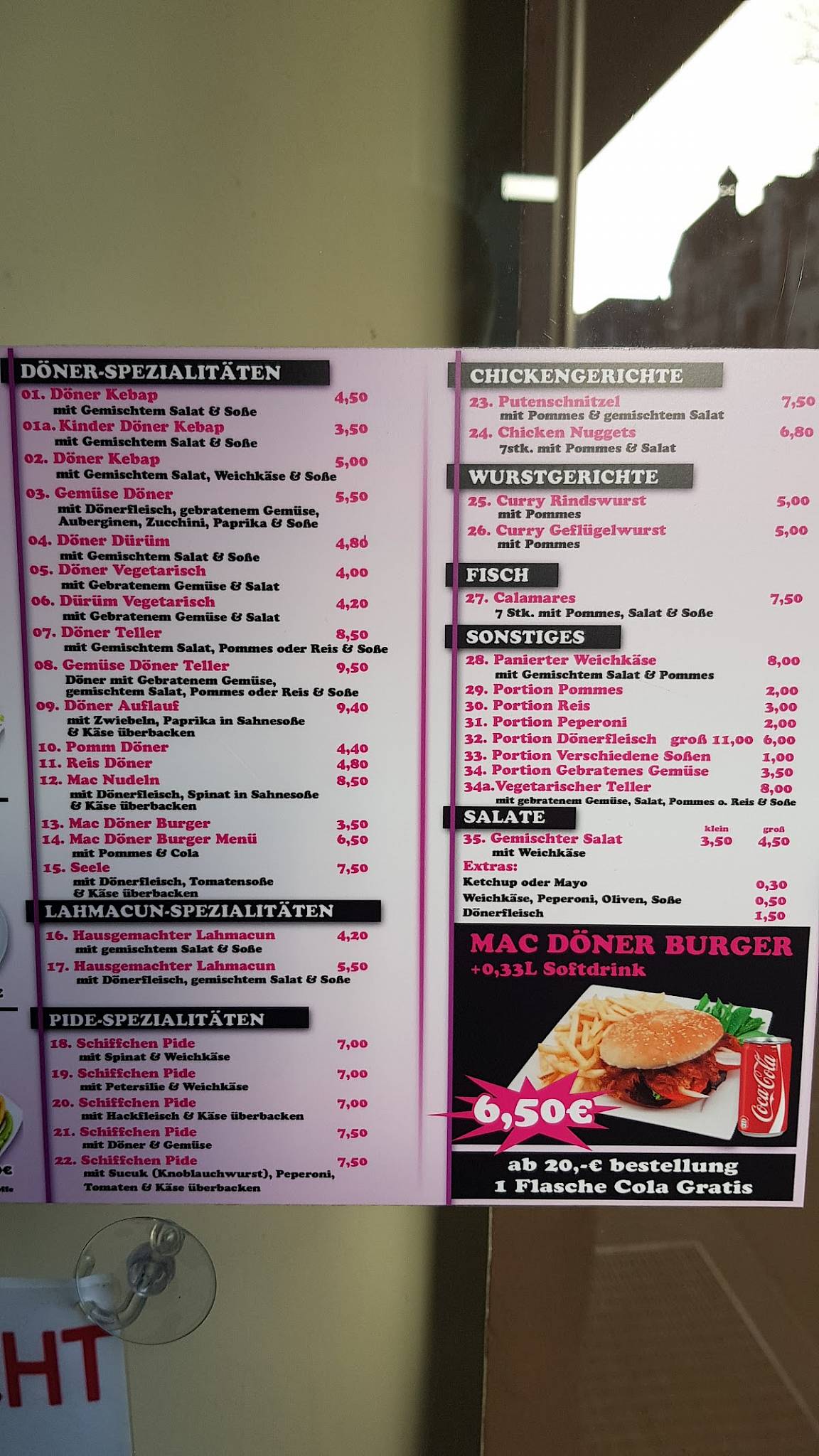 Carta de comida rápida sMac Döner - Wiesbaden, Wiesbaden