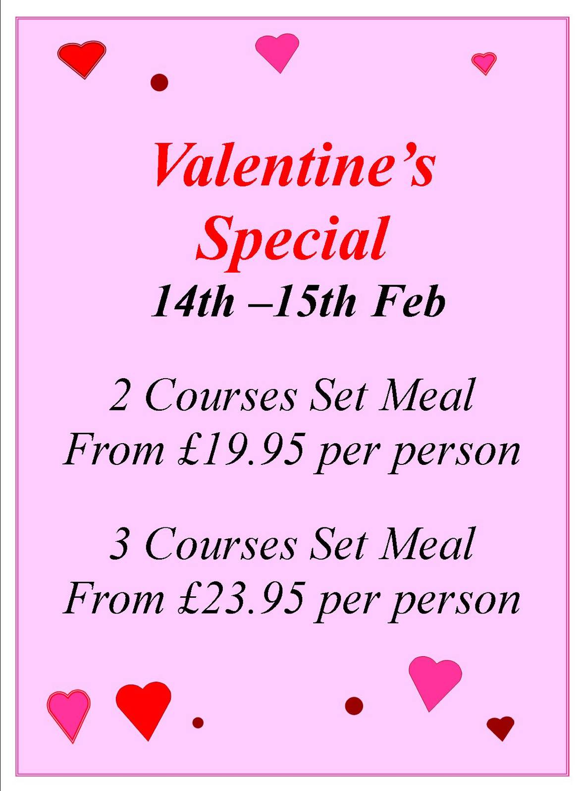 Menu at Fei Von restaurant, Rhyl