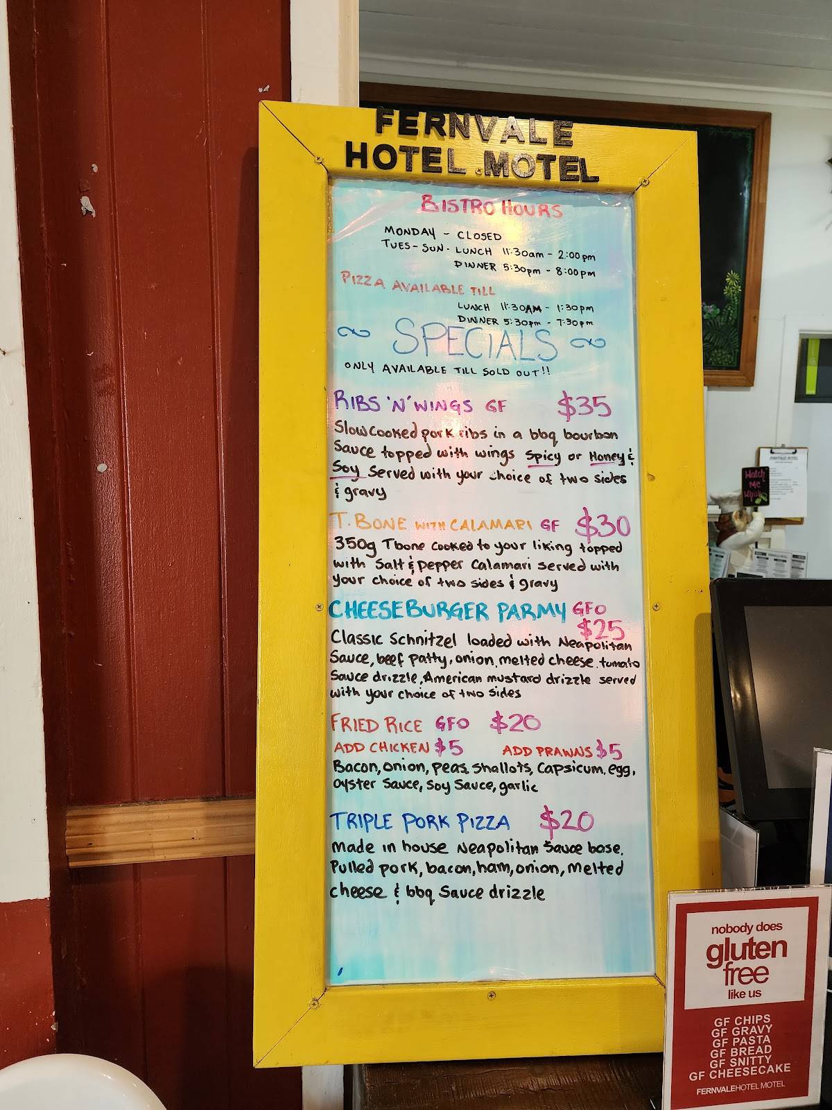 Menu at Fernvale Hotel Motel pub & bar, Fernvale
