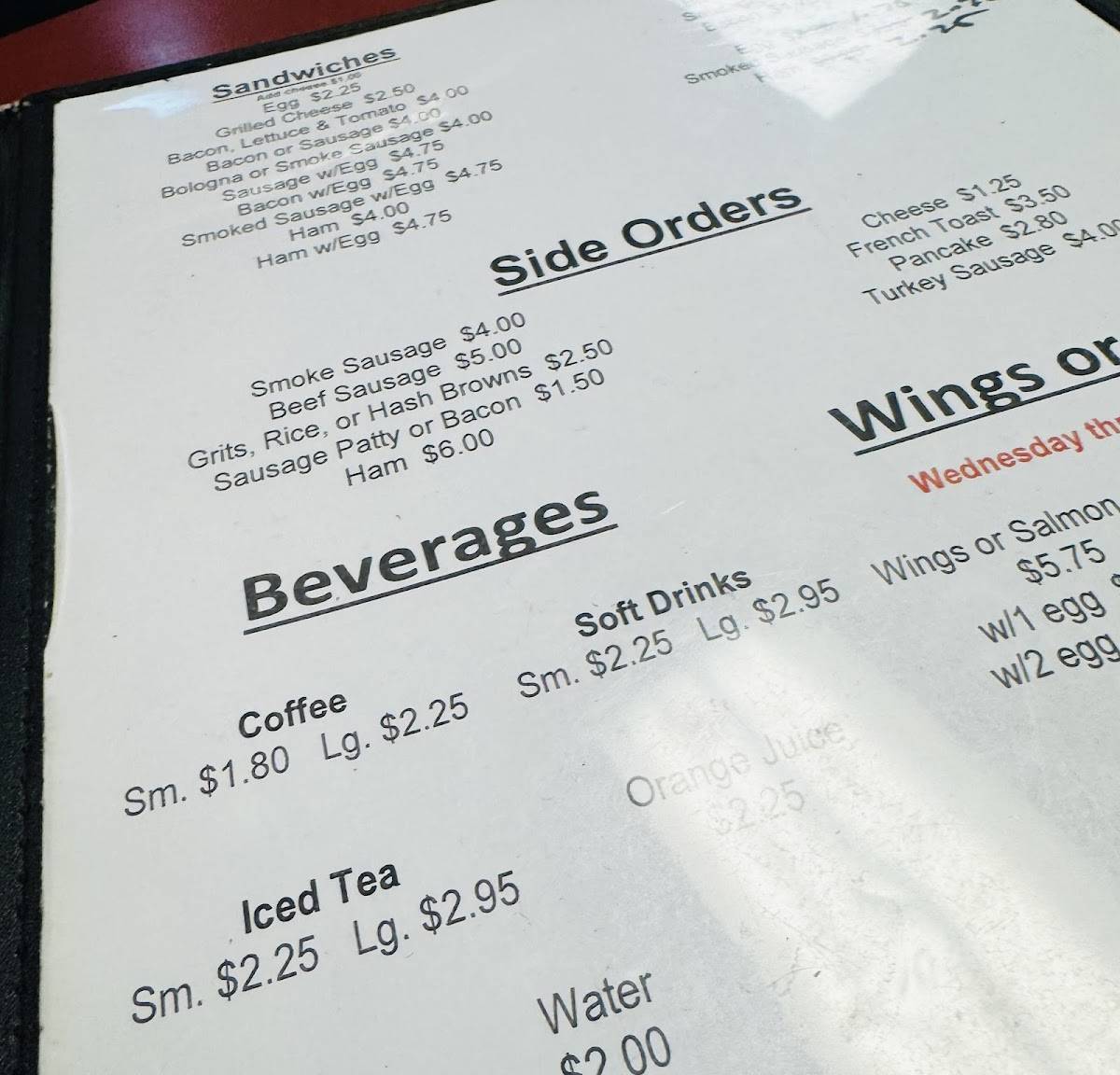 Menu at Fife’s Restaurant&Diner, Birmingham