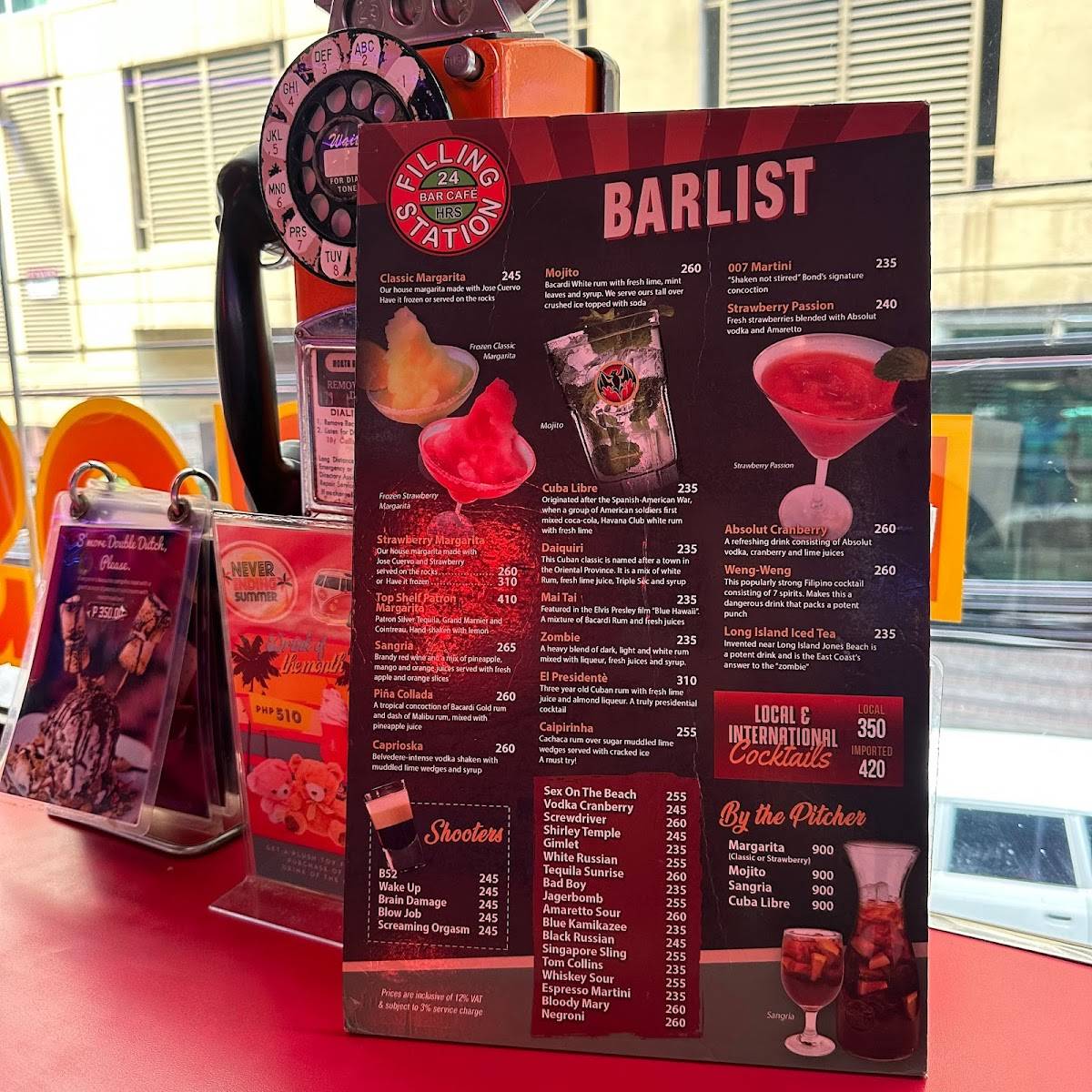 Menu at Filling Station Bar And Cafe, Makati, P Burgos