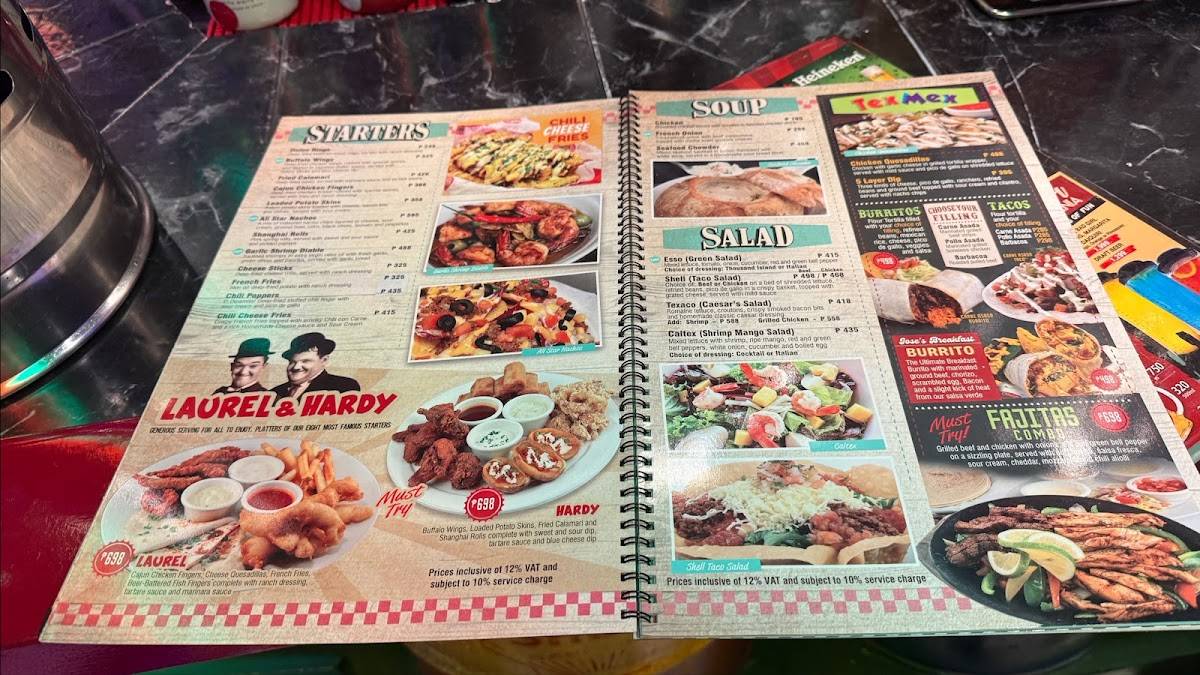 Menu at Filling Station Bar And Cafe, Makati, P Burgos St