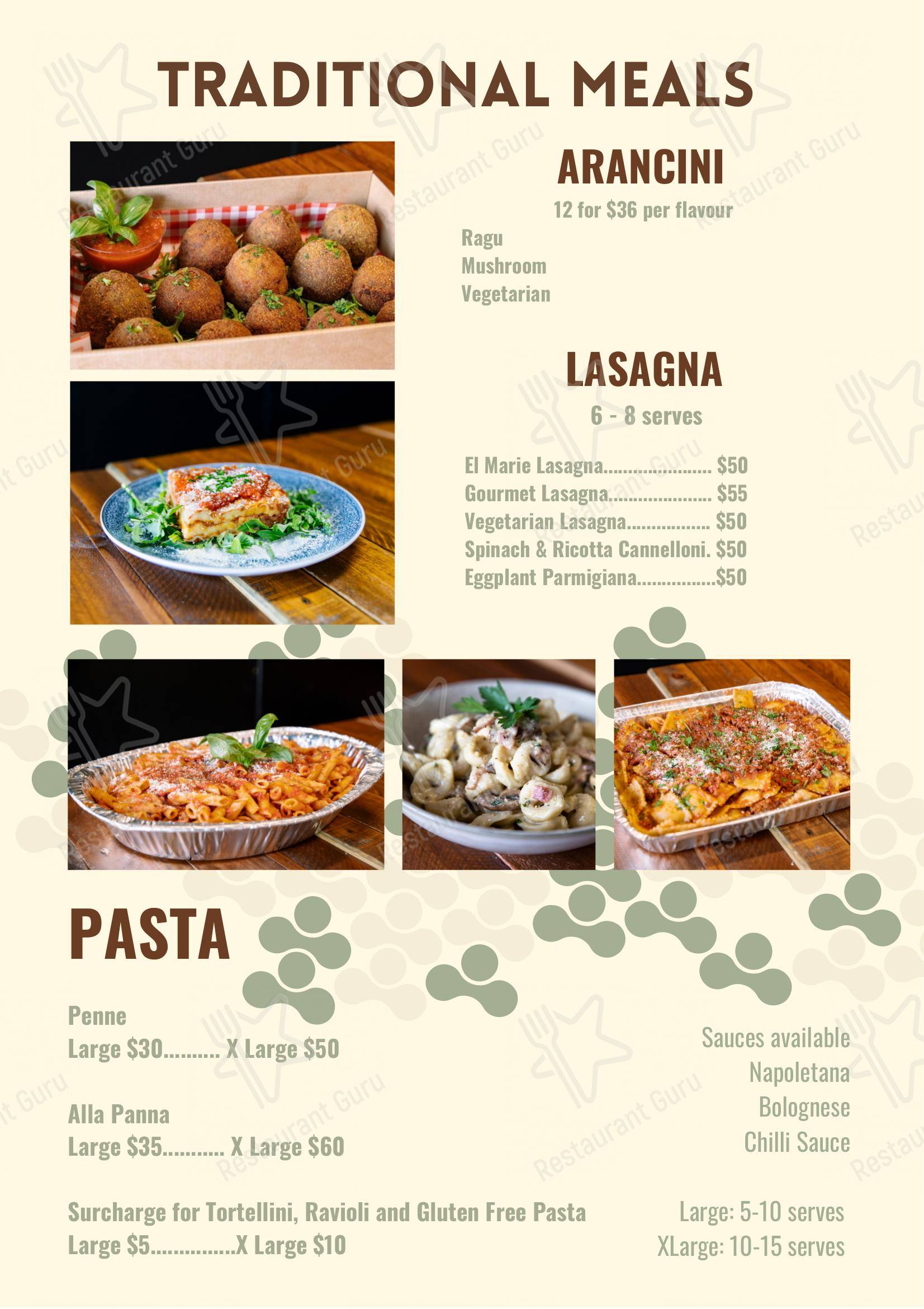 Menu at Fine Food Cucina cafe, Newton