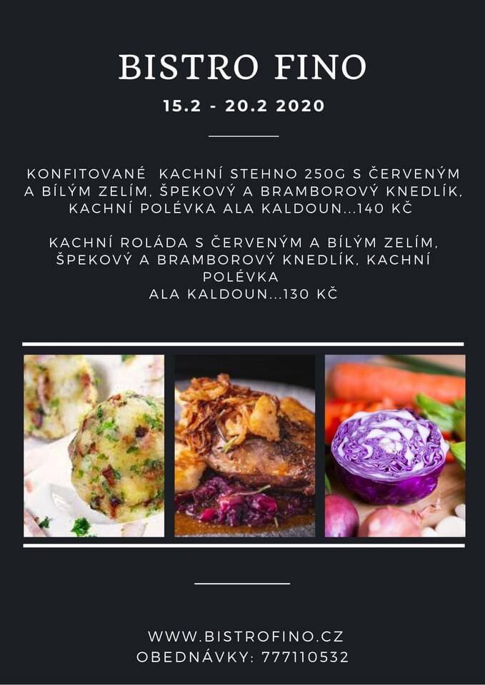 Menu at Fino, Ostrava