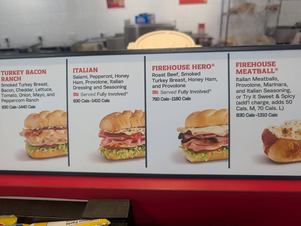 Menu au Firehouse Subs Welland restaurant, Welland