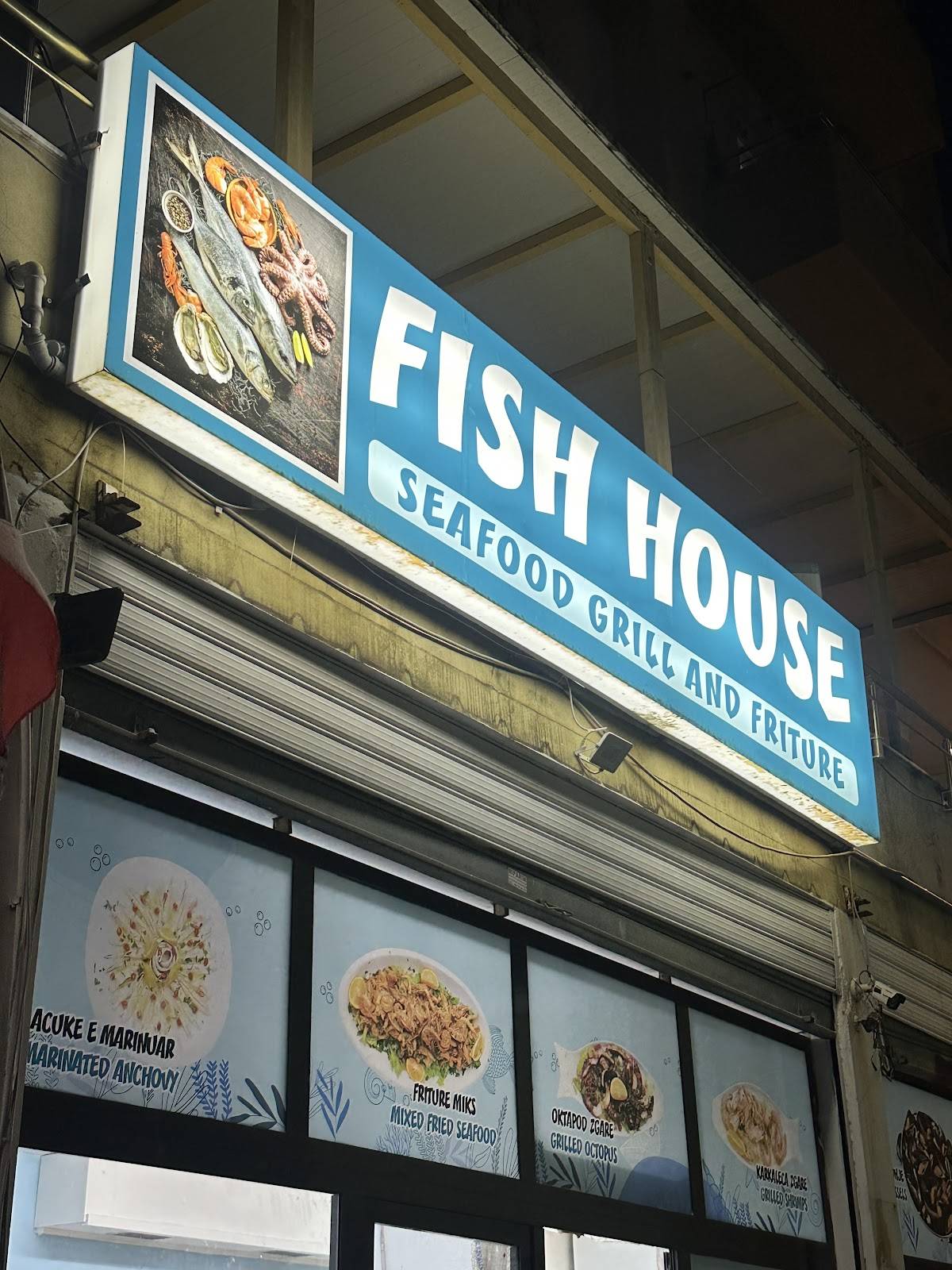 Menu at Fish House restaurant, Durrës, 8F5P+QGV