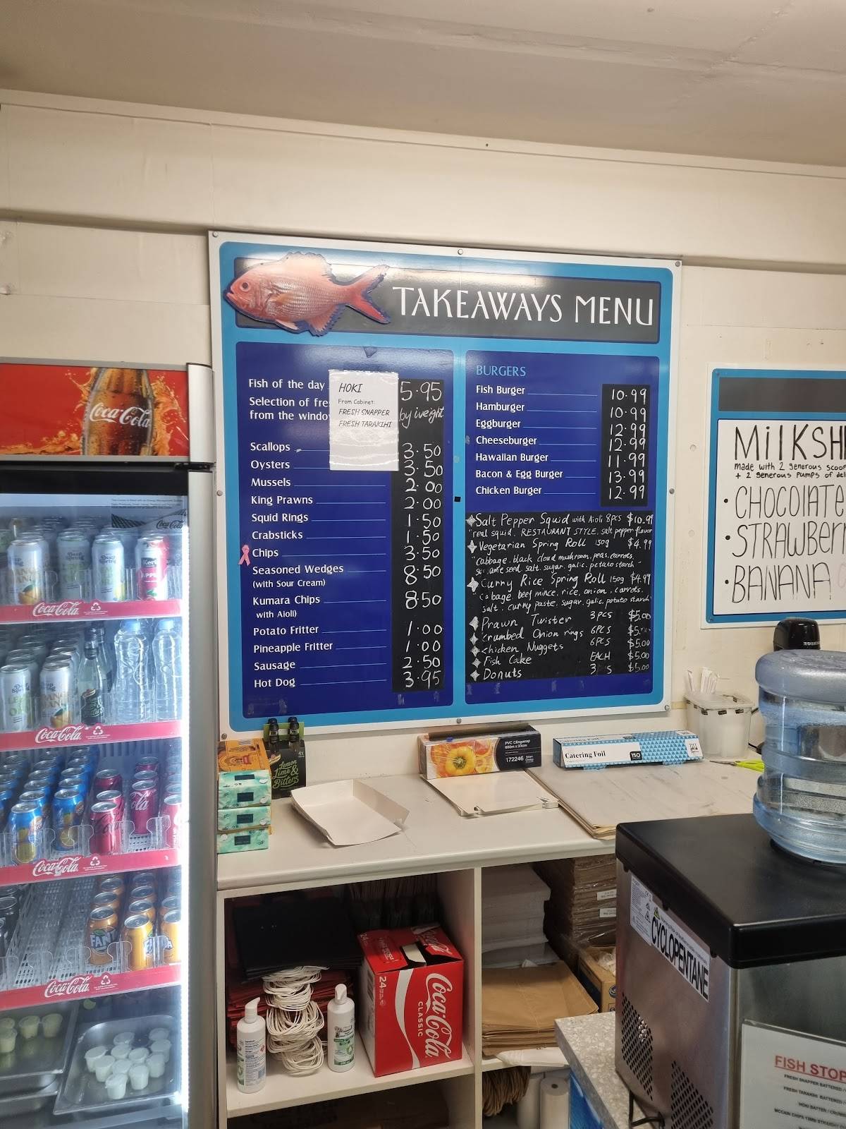 Menu at Fish Stop Glen Eden fast food, Auckland