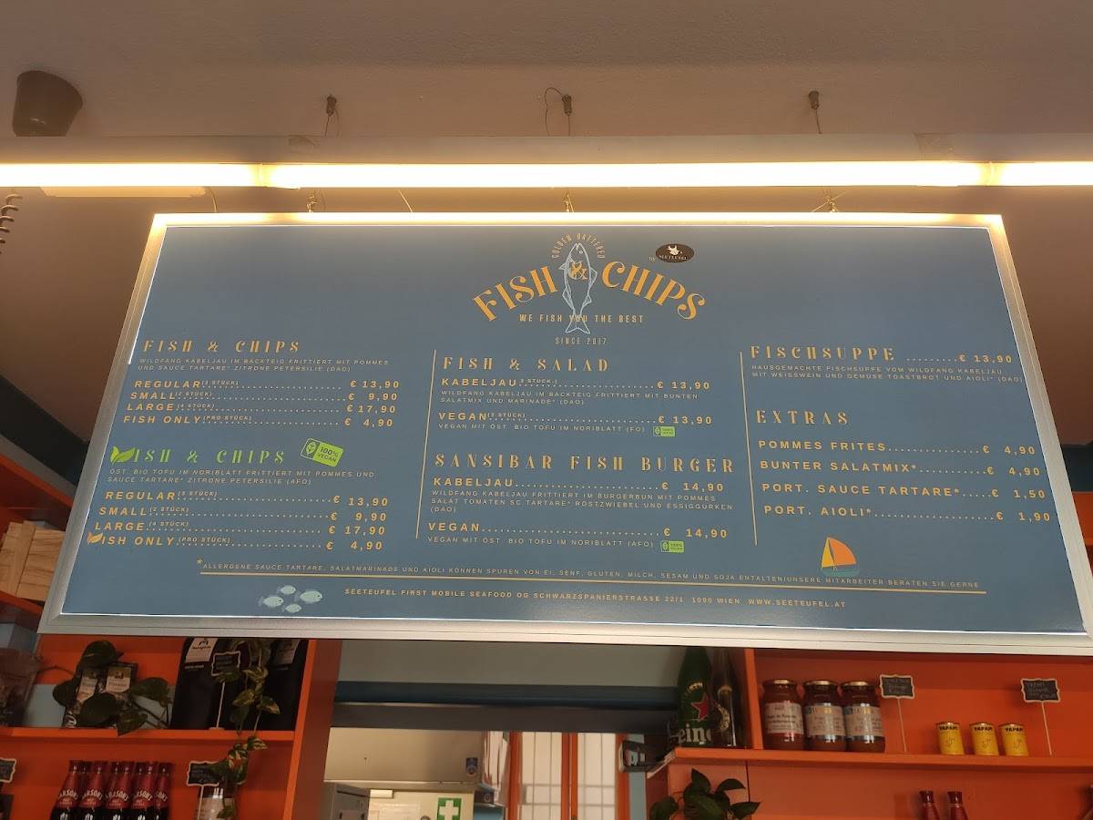 Speisekarte von Fish & Chips Bistro by DieSeeteufel restaurant, Wien