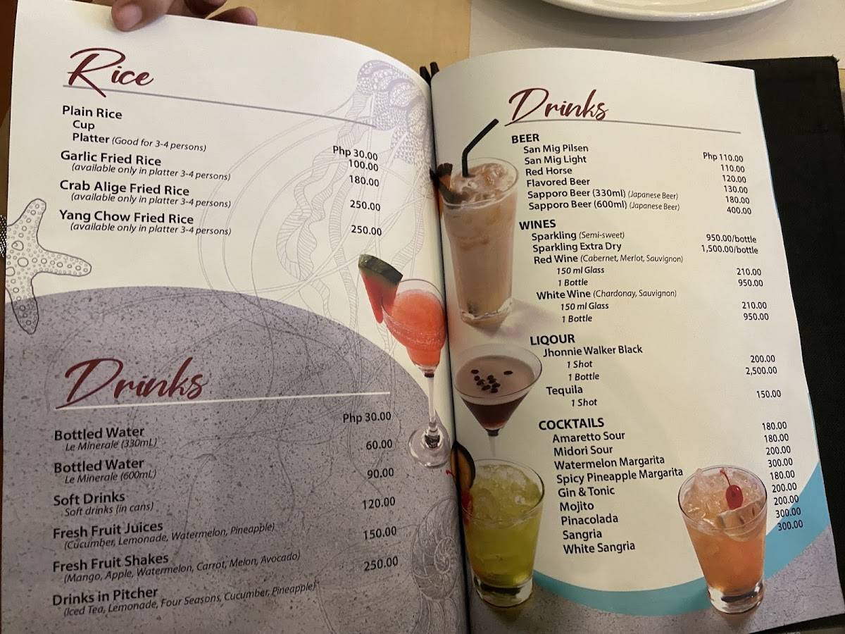Menu at Fishes Seafood and Wine - IL Corso restaurant, Cebu City