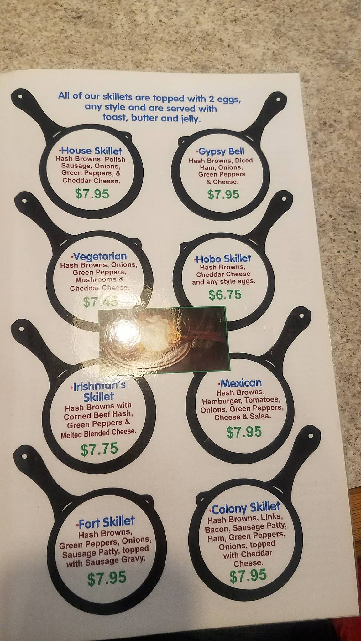 Menu at Fort Colony Restaurant, Fort Madison