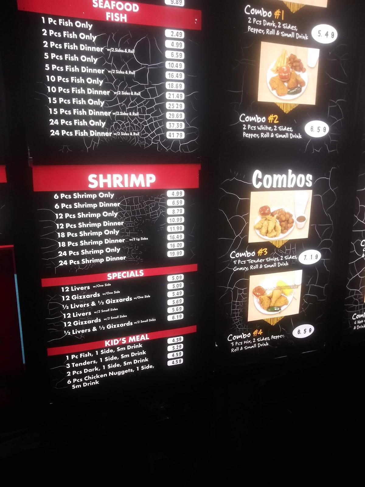 Menu at Lisa's Chicken restaurant, Fort Worth, Blue Mound Rd