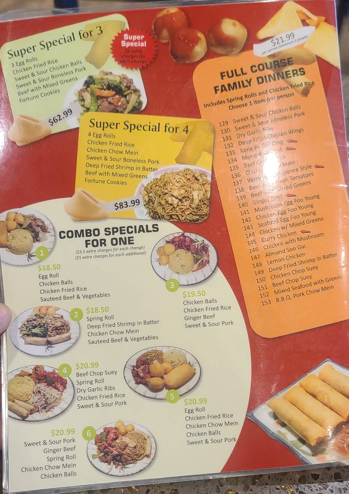 Menu at Fortune House Chinese Restaurant, Hinton