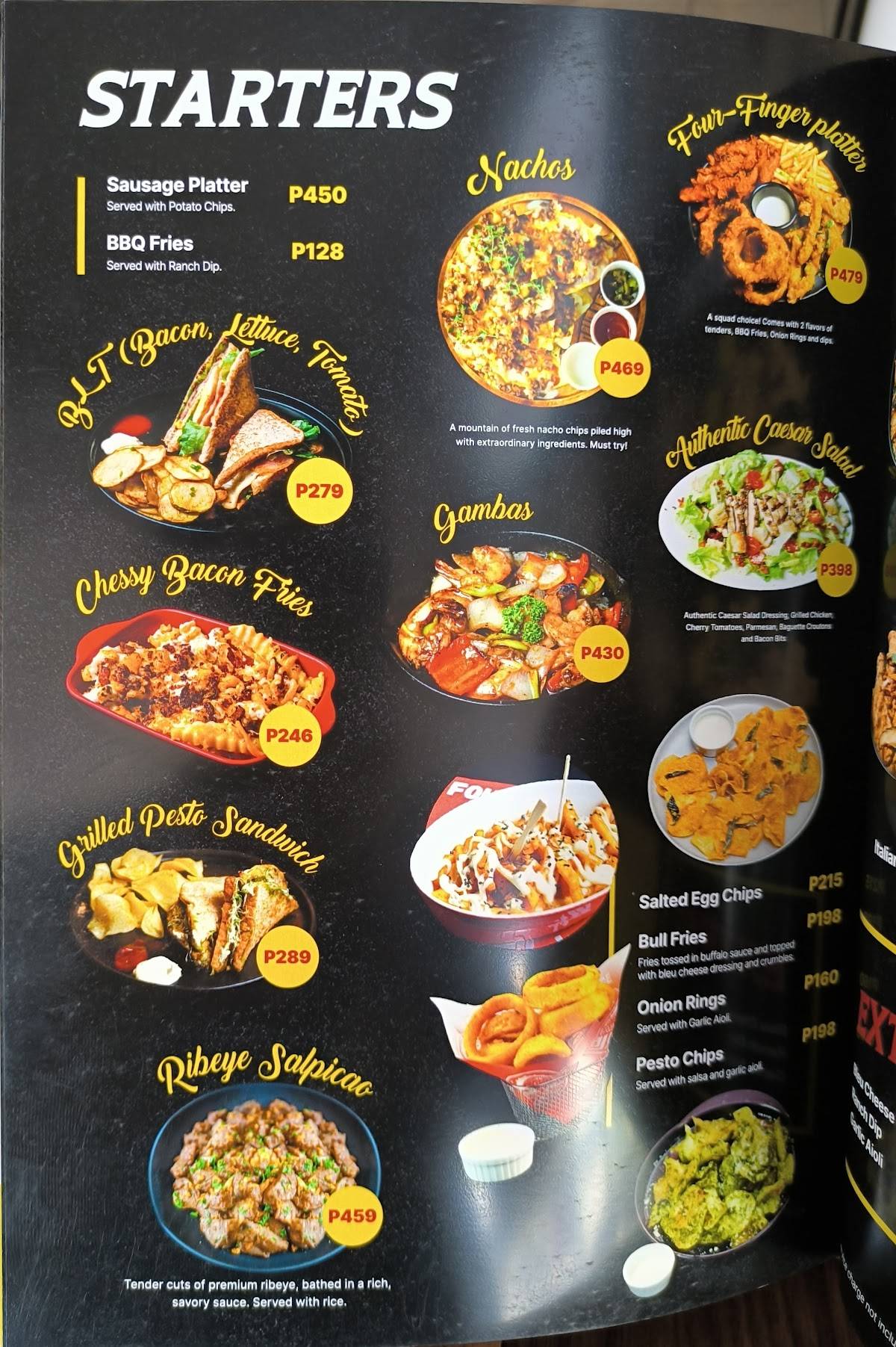 Menu at Four Leg Restaurant, Pasig