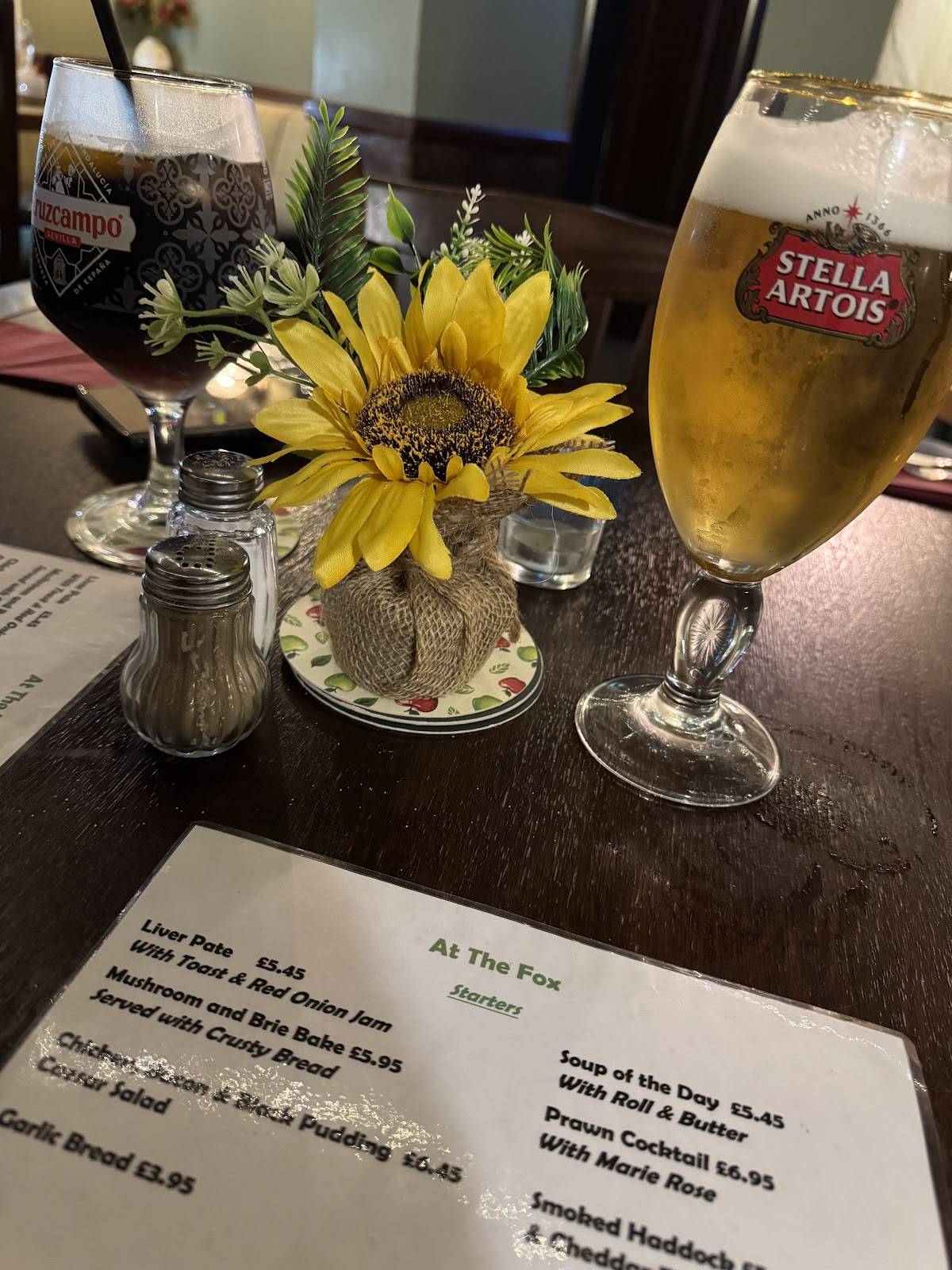 Menu at Fox & Grapes pub & bar, Deeside