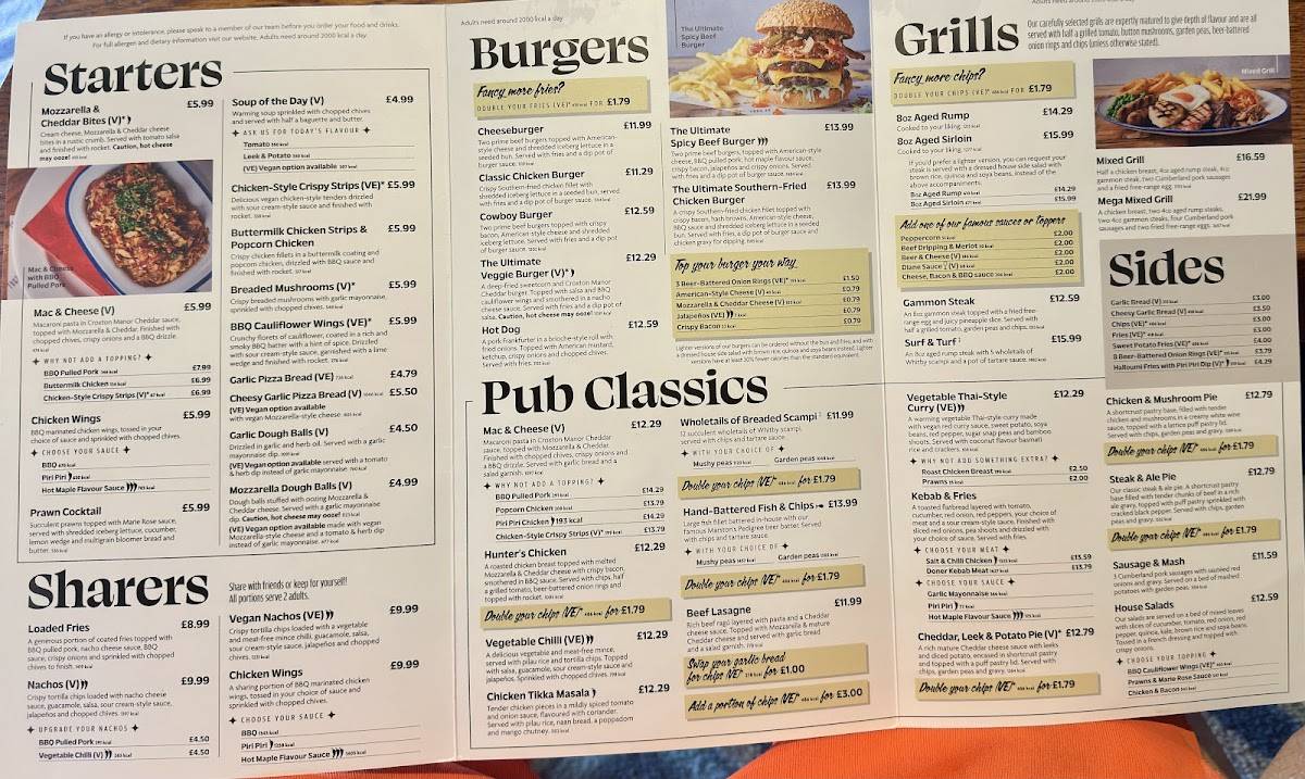 Menu at Fox pub & bar, Bristol, Broad Ln