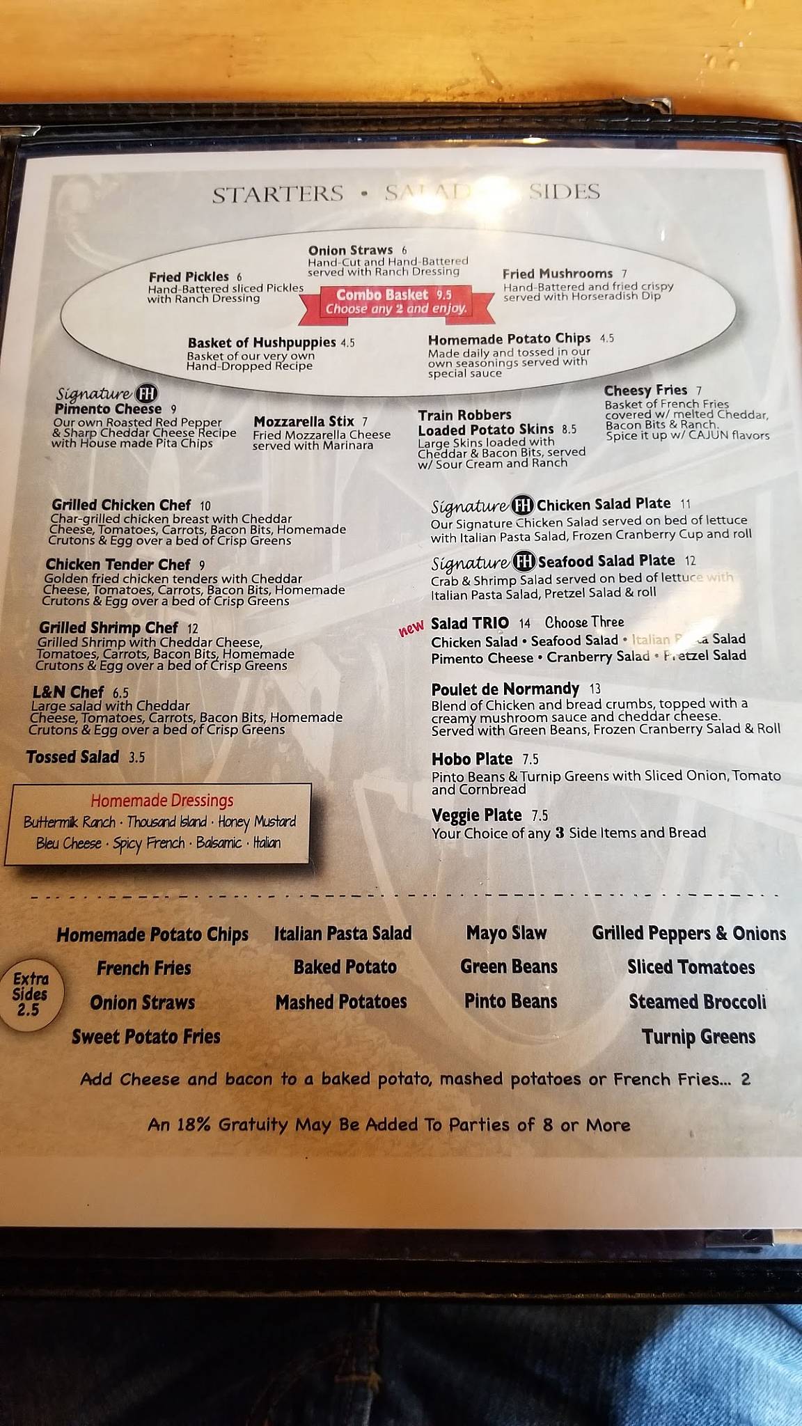 Menu at Freight House Restaurant, Hartselle