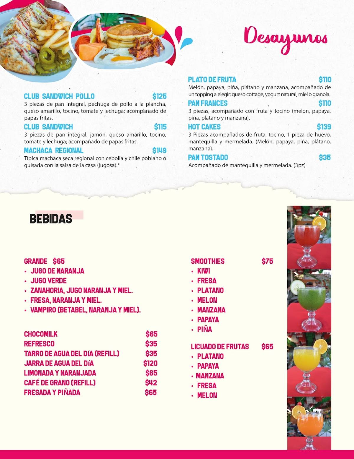 Carta de Frida Cabo Restaurante, San José del Cabo