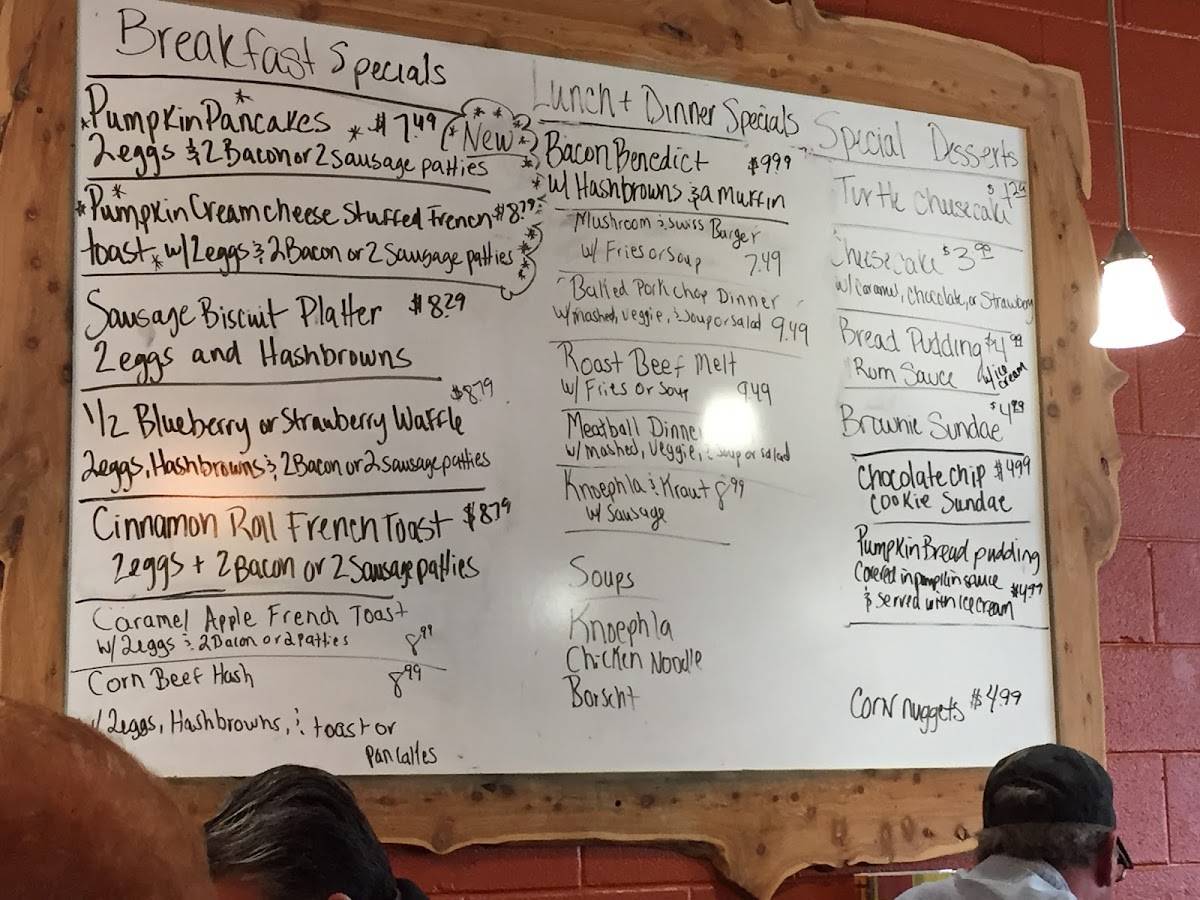 Menu at Frieds Family Restaurant, Mandan